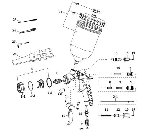 LS-400 Series 2 Base Spray Gun - Anest Iwata South Africa